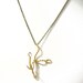 Woah- Stick Man Stuck Brass Necklace - Etsy