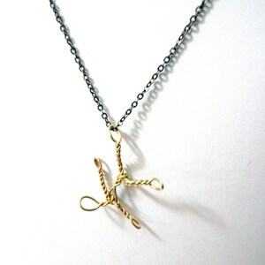 Woah- Stick Man Stuck Brass Necklace - Etsy