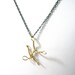 Woah- Stick Man Stuck Brass Necklace - Etsy