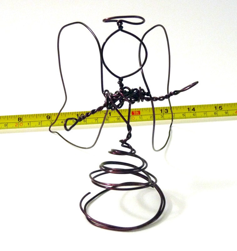 Wire Angel brown Purple Medium Aluminum Long Wings | Etsy