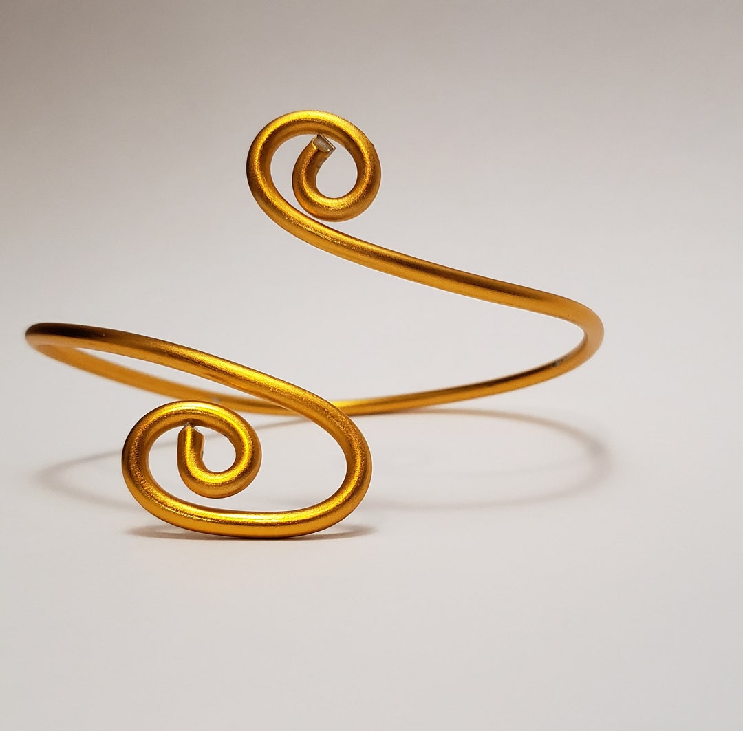 Golden Swirl Armband- Costume Arm Cuff - Lightweight - Aluminum 10916G ...