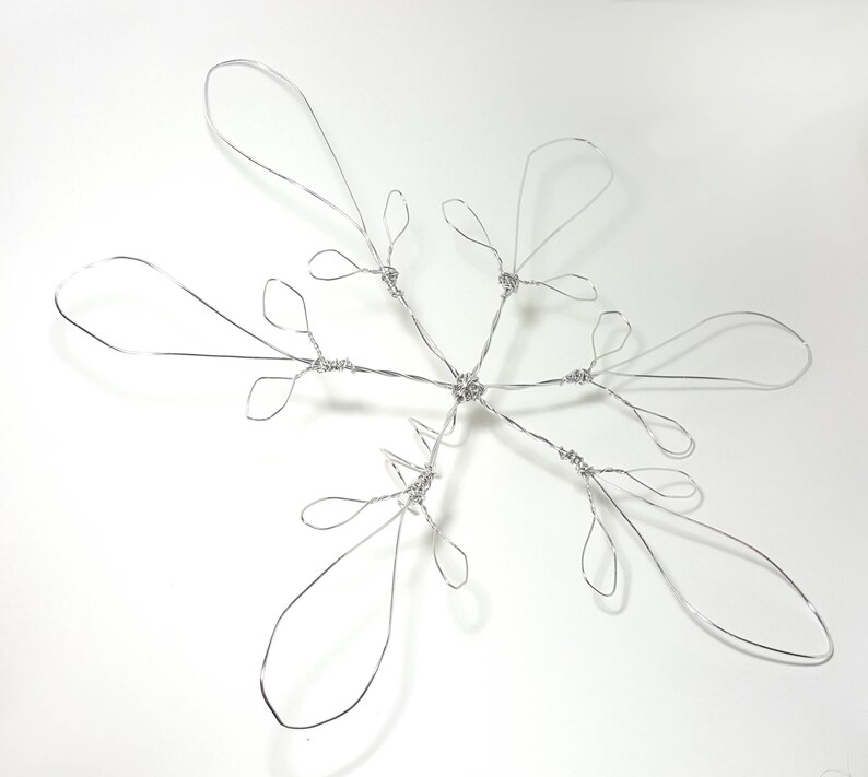 Giant Silver Wire Snowflake Tree Topper Big wire Christmas | Etsy