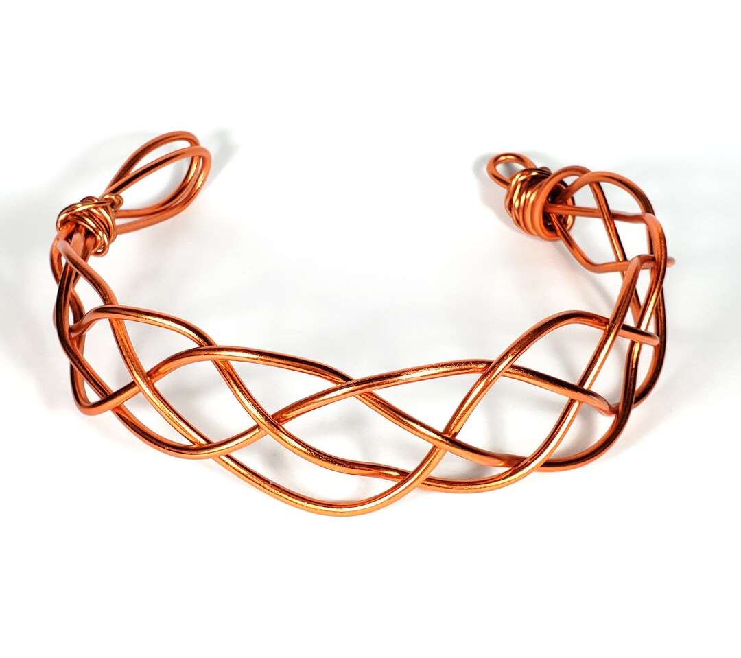 Big Braided Copper Crown - Big Quadbraid Metal Crown - Aluminum ...
