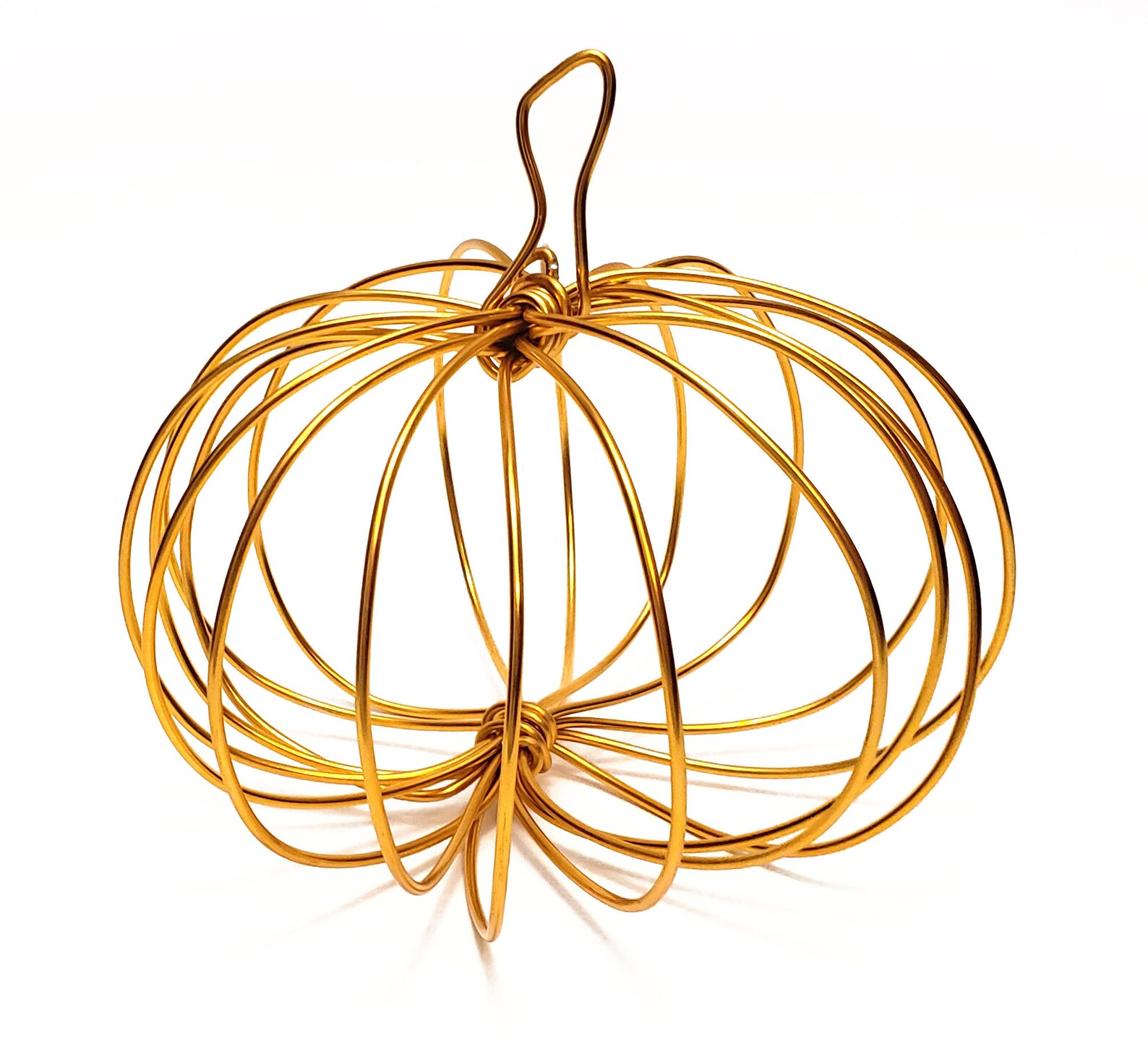 Golden Wire Pumpkin Medium Small Gold Pumpkin Metallic - Etsy
