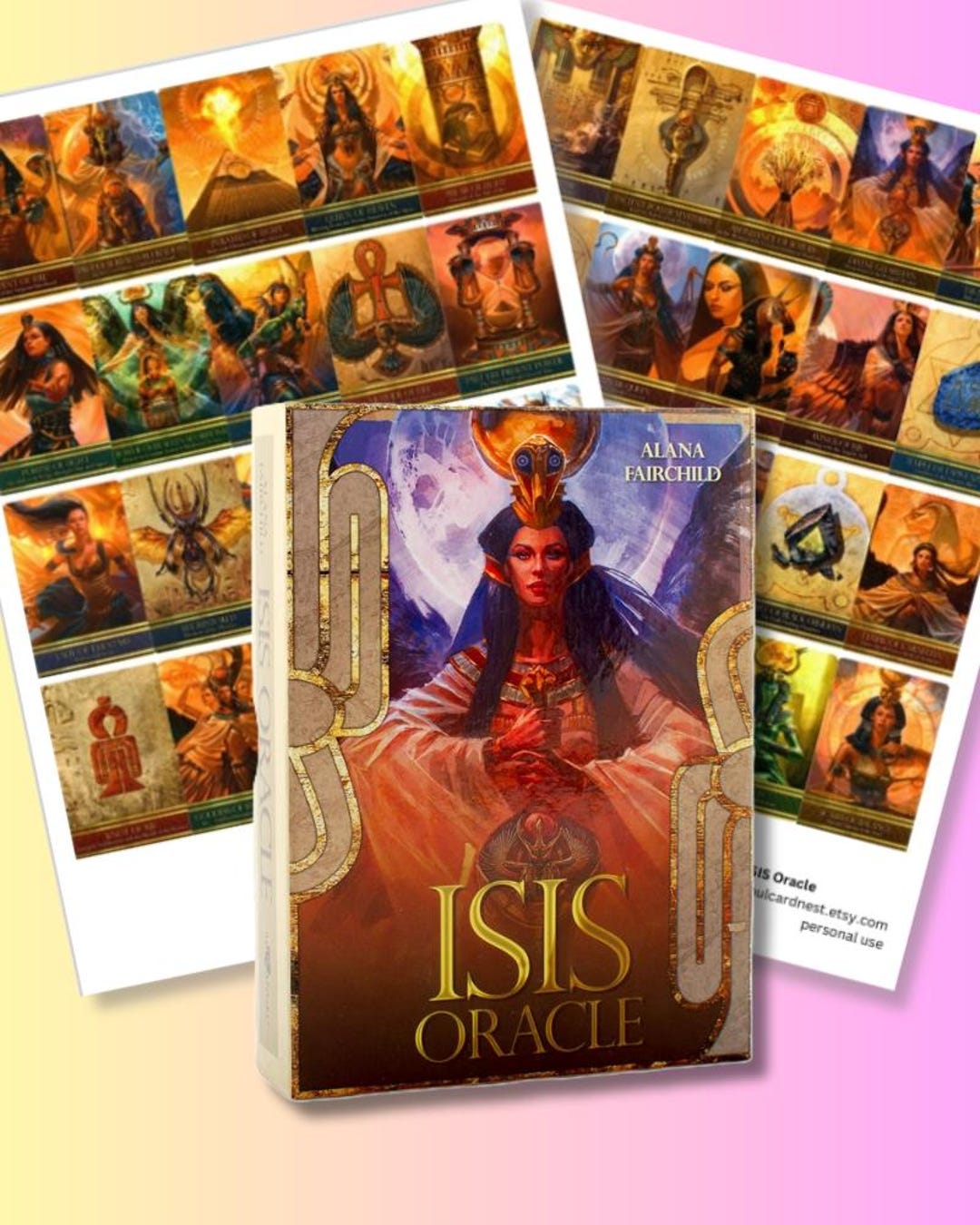 Printable Stickers ISIS Oracle Cards - Etsy