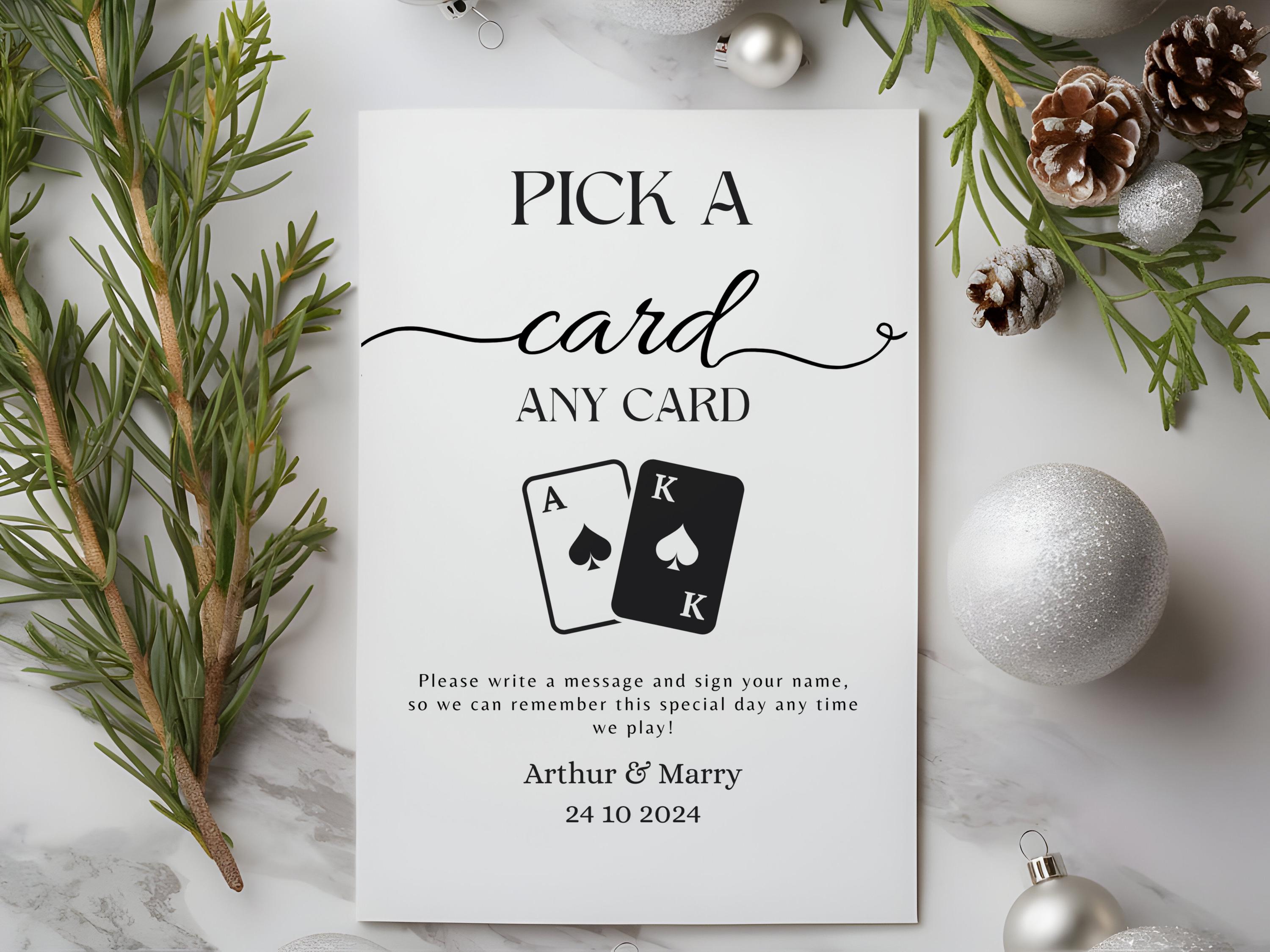 Playing Cards Guest Sign. Please Sign Our Guestbook. Editable Sign ...