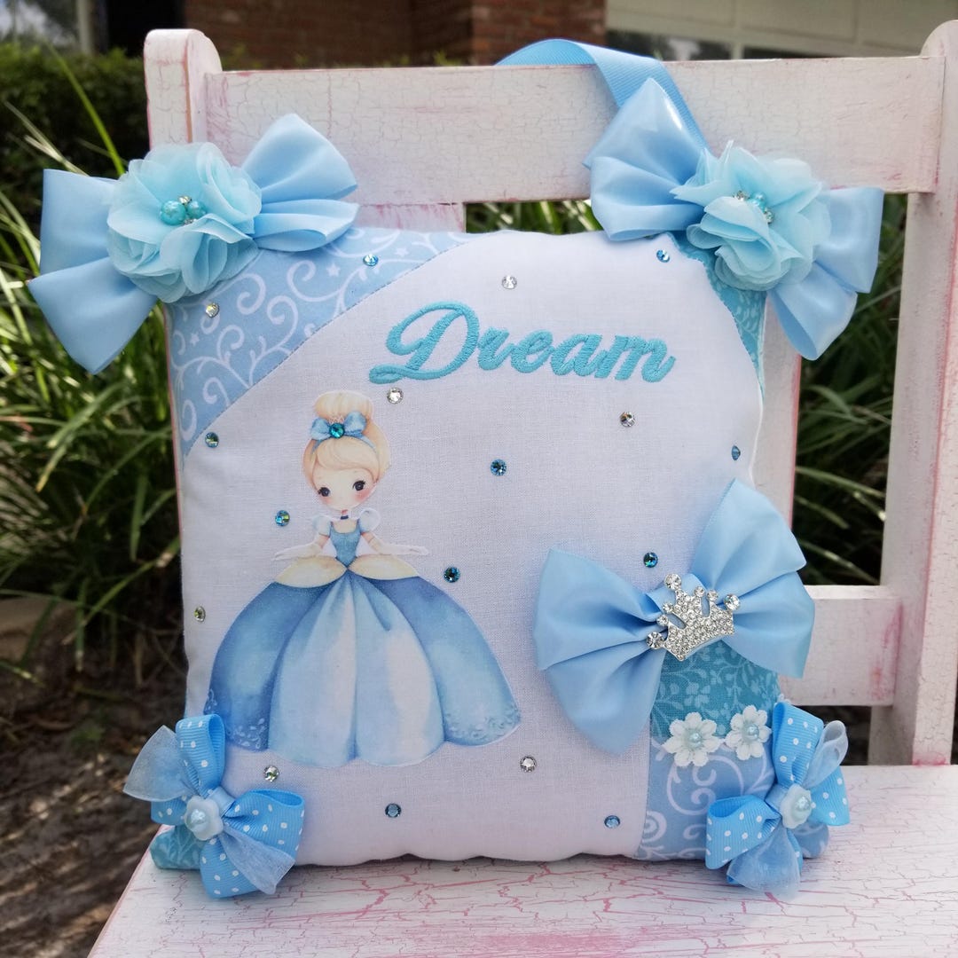 Cinderella Tooth Fairy Pillow Personalized Blue Fabric - Etsy