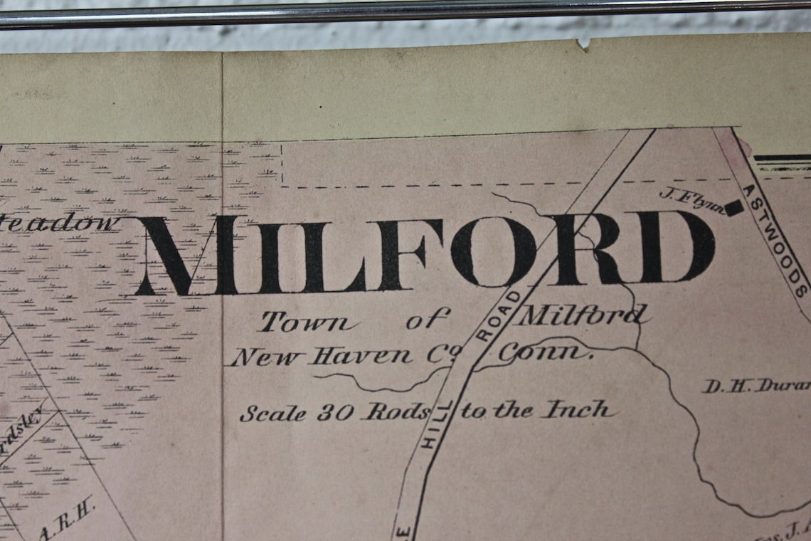 Antique Map of Milford C1870 19th Century Map of Milford - Etsy