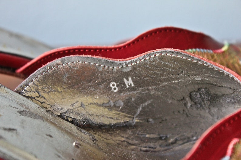 Vintage Red Kitten Heel Paolo Coretti Shoes Red Open Toe Red | Etsy