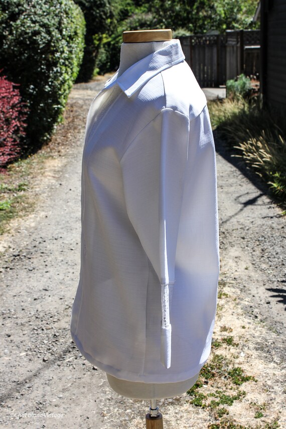 Beau Tiki White and White Lace Button Down Shirt, Cir… - Gem