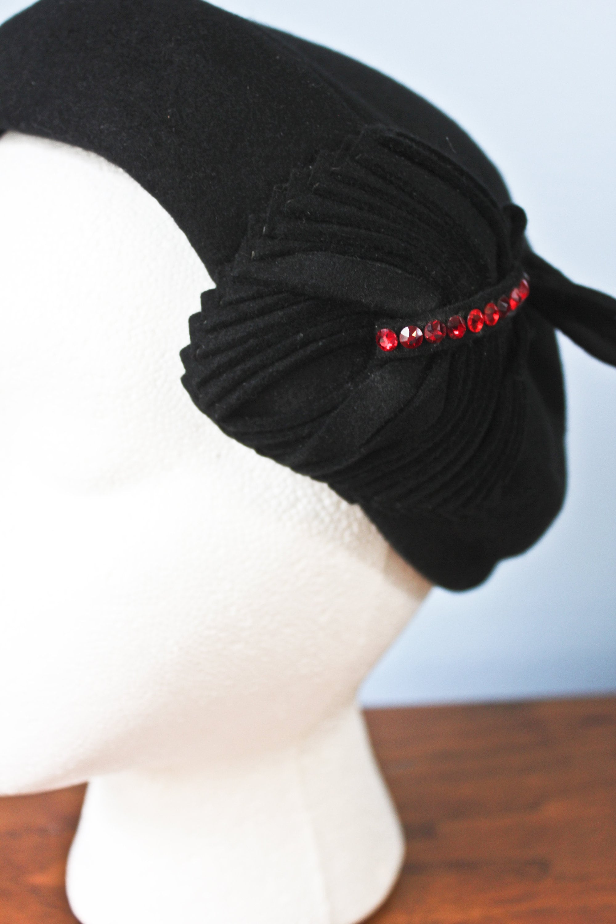 Fifties Era Reisfield's Black Calot Style Hat Circa | Etsy