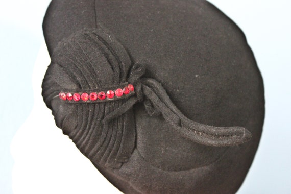 Fifties Era Reisfield's Black Calot Style Hat, Circa … - Gem