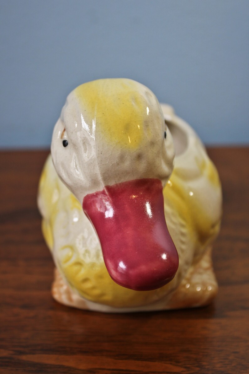 Vintage Yellow Duck Planter: 1950s Ceramic Decor, Made in Japan - Etsy