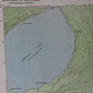 Vintage Map of the Crescent Lake Quadrangle Oregon, C1967, Sixties Era ...