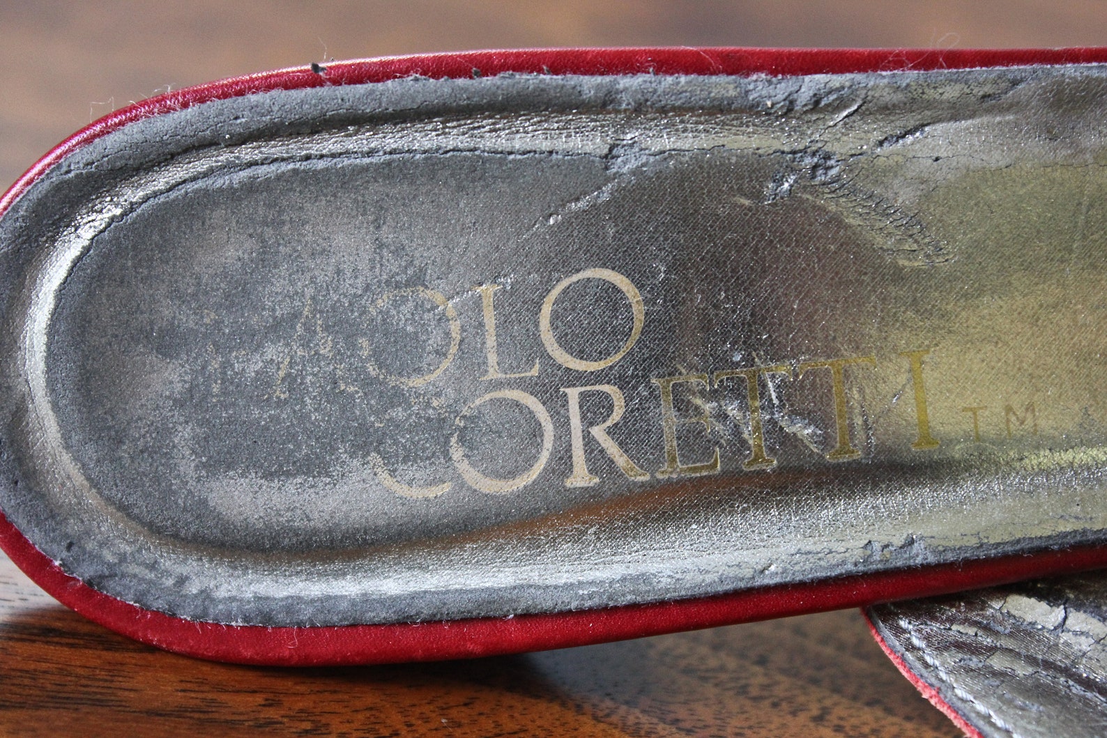 Vintage Red Kitten Heel Paolo Coretti Shoes Red Open Toe Red | Etsy