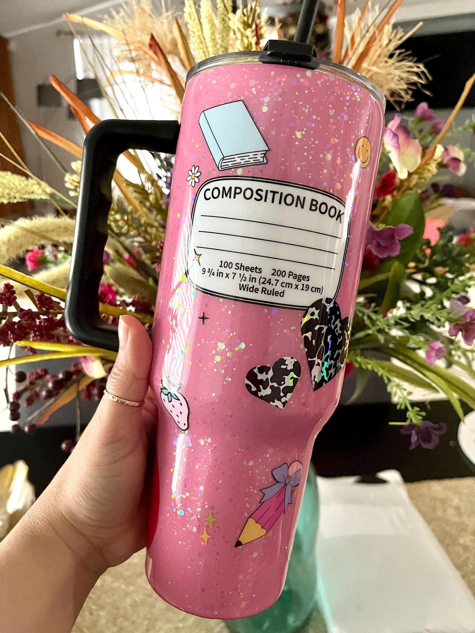 Custom 40 Oz Teacher Composition Notebook Tumbler | Custom Teacher ...