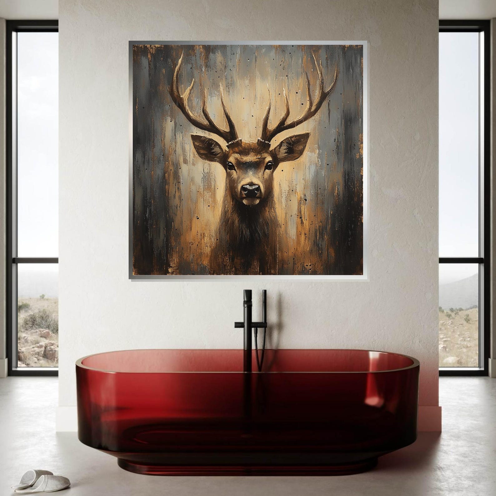 Majestic Stag Canvas, Deer Wall Art, Nature Inspired Canvas, Wall Art ...