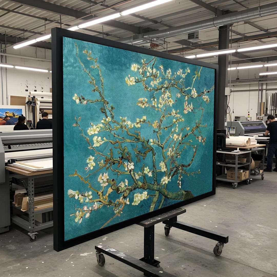 Blossoming Almond Tree Canvas, Van Gogh Floral Art Print, Wall Art ...