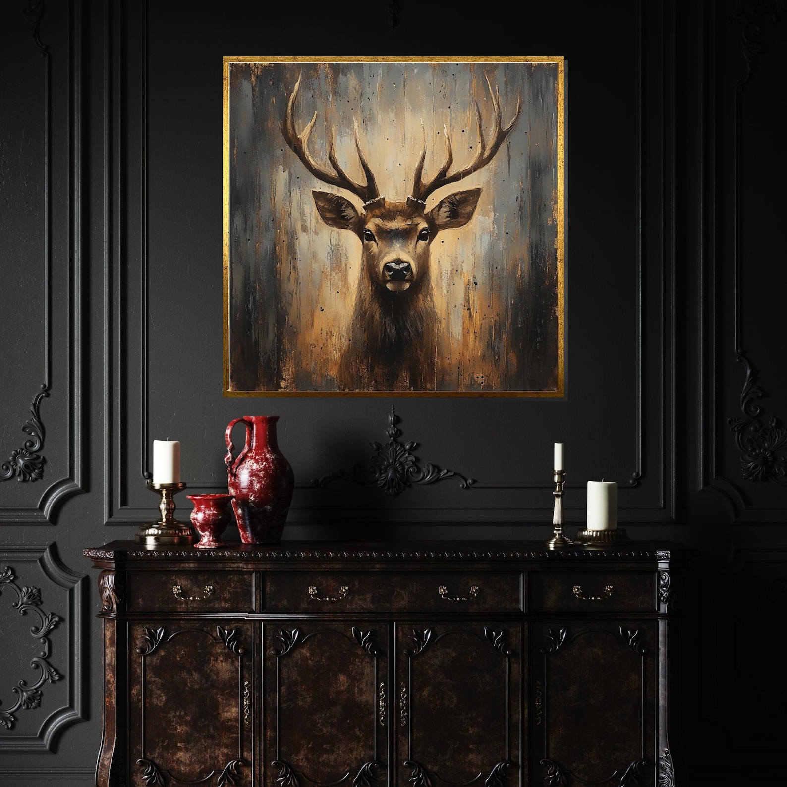 Majestic Stag Canvas, Deer Wall Art, Nature Inspired Canvas, Wall Art ...