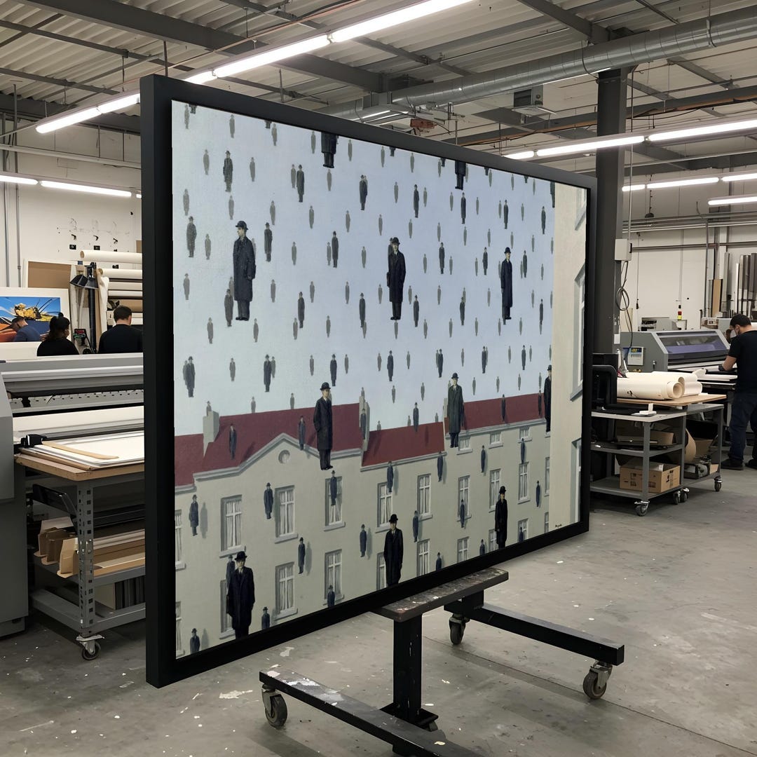 Magritte Golconda Canvas, Surreal Men in Suits Wall Art, Floating ...