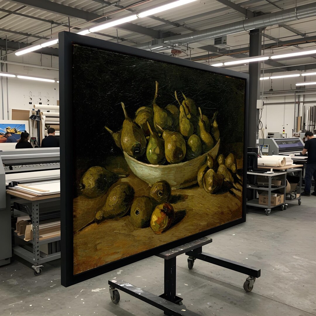 Earthen Bowl With Pears Canvas, Van Gogh Still Life Wall Art, Classic ...