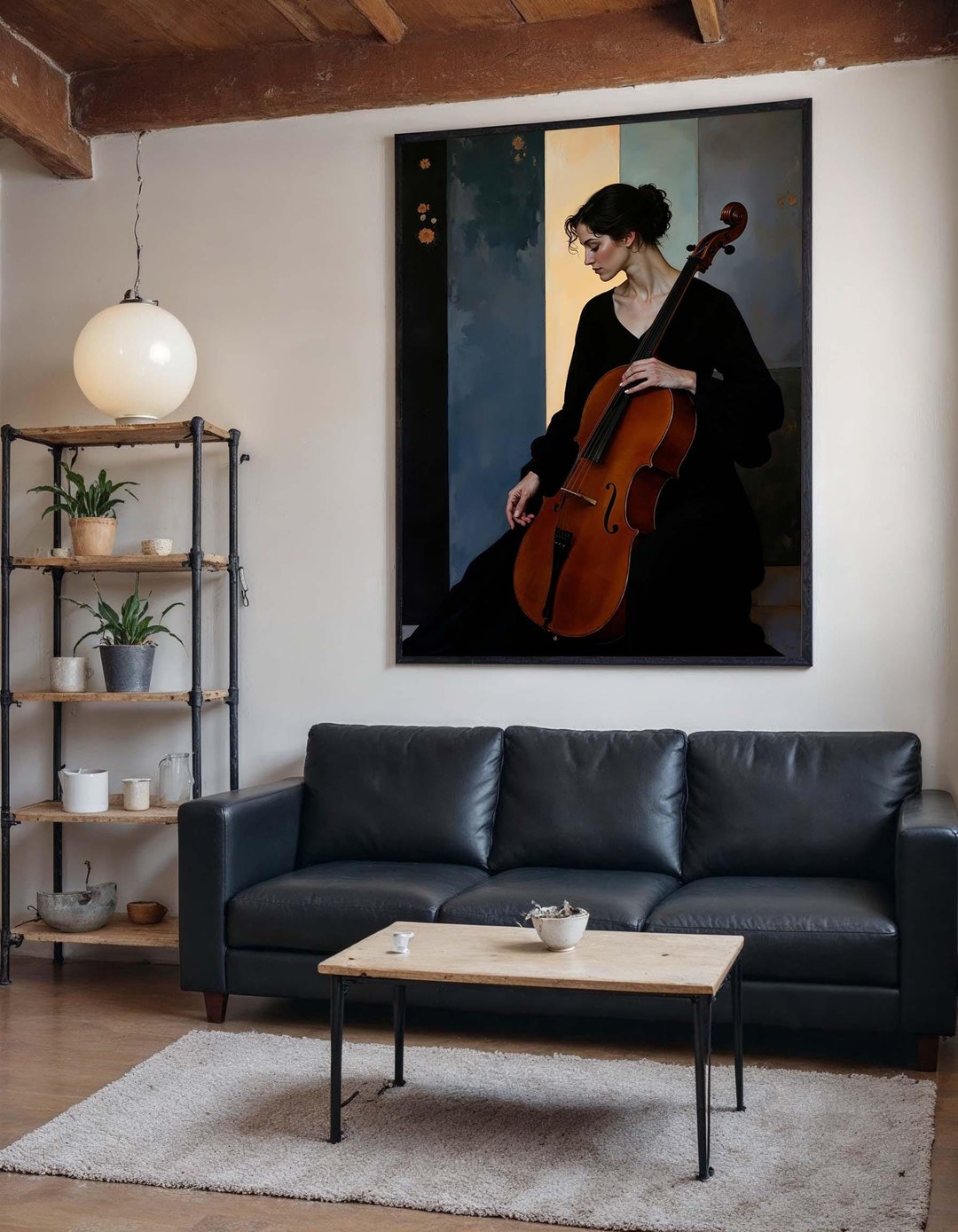 Cello Virtuoso Portrait, Musician Wall Art,elegant Music Decor,classic ...