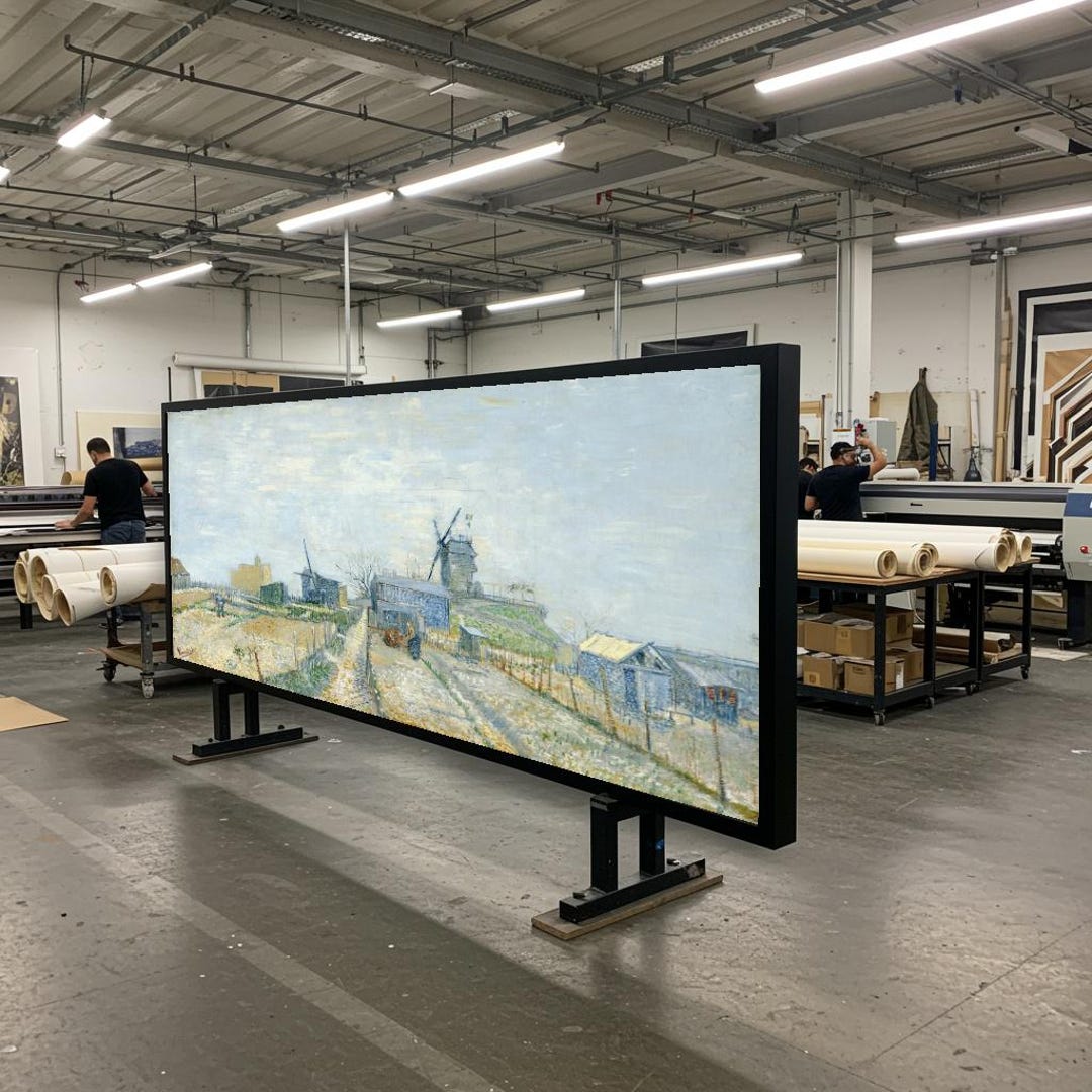 Vincent Van Gogh Windmill Canvas, Montmartre Gardens Art, Impressionist ...