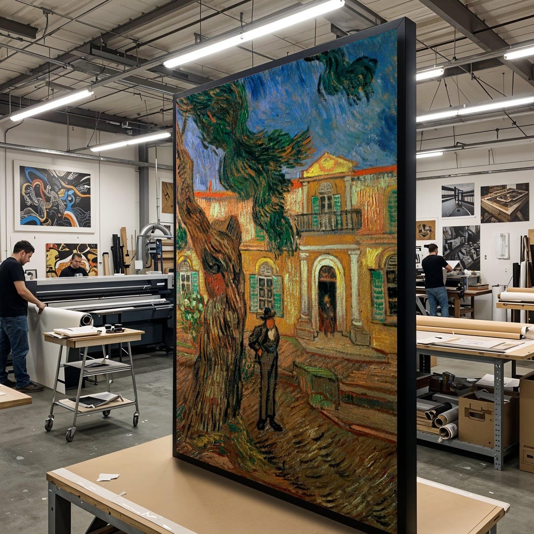 Van Gogh Hospital Canvas, St Pauls Hospital Wall Art, Impressionist ...
