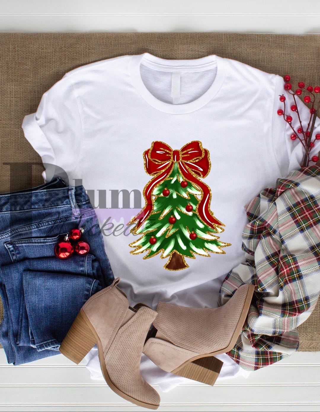 Red Croquette Christmas Tree - Etsy