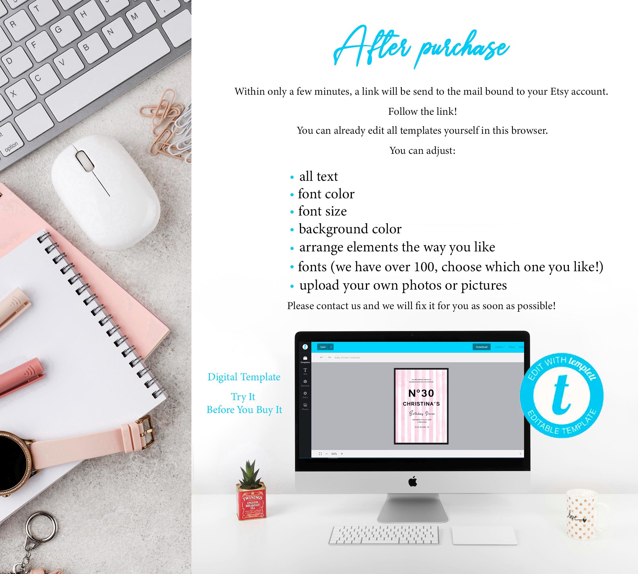 Welcome Sign Template, Editable Party Welcome Sign, Birthday Poster ...