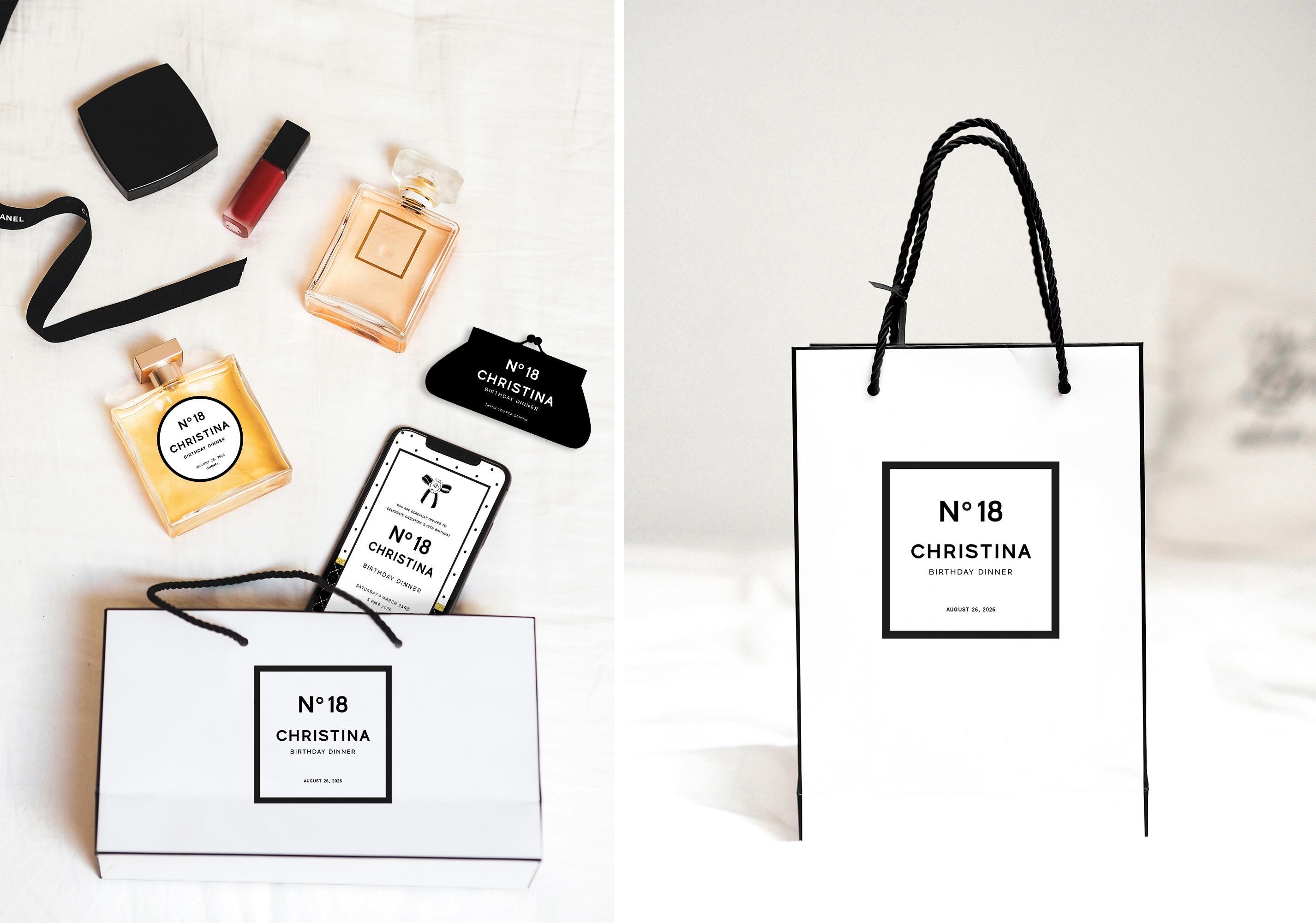 Fashion Designer Label Digital Download, Editable Luxury Perfume No 5 ...