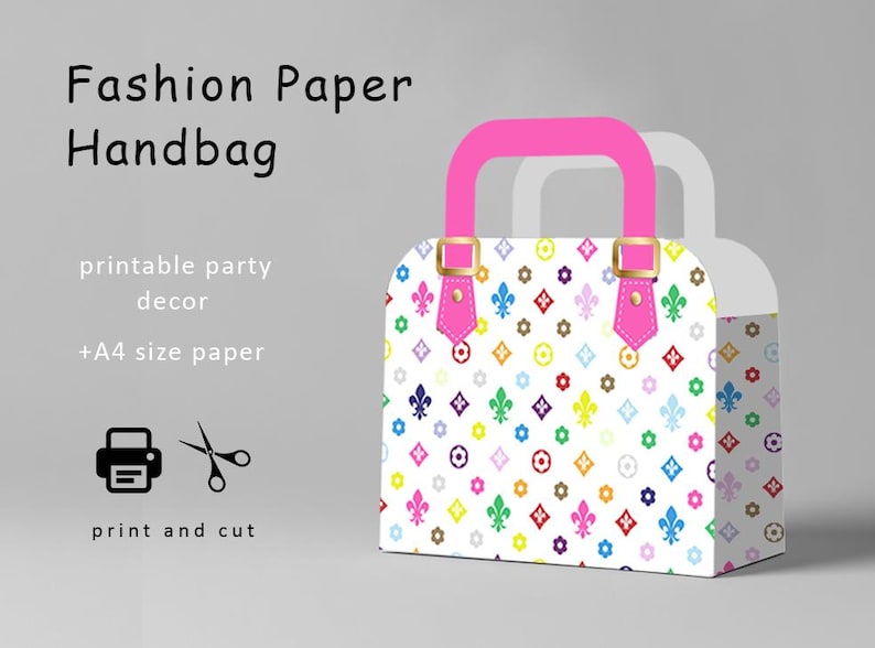 Fashion Handbag Favor Box Template (svg-template) - Etsy