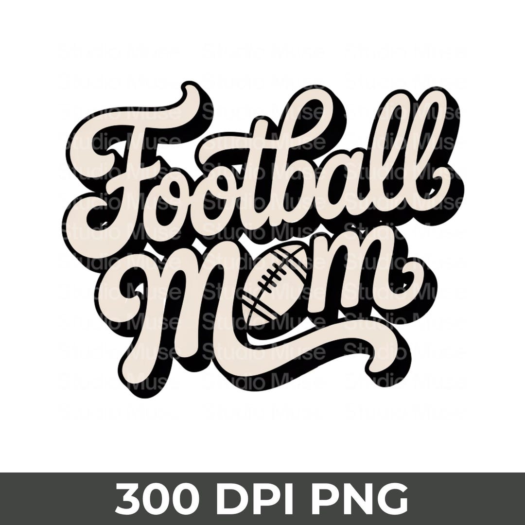 Football Mom PNG | Sports Mom Clipart | Retro Football Design | Game ...