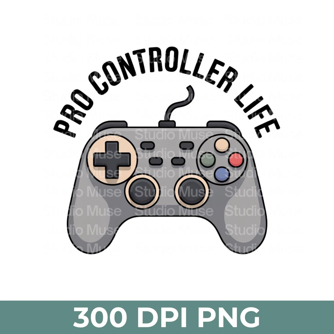Pro Controller Life PNG | Gamer Clipart | Retro Gaming PNG | Video Game ...