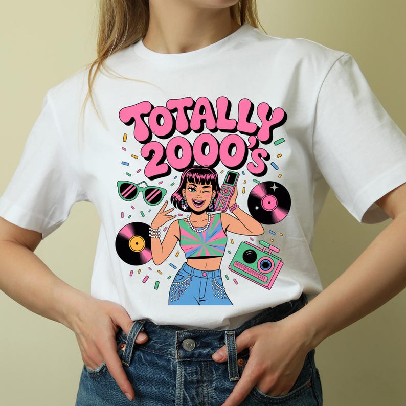 Y2K Aesthetic PNG, Totally 2000s Retro Girl Clipart, Nostalgic Pop Art ...