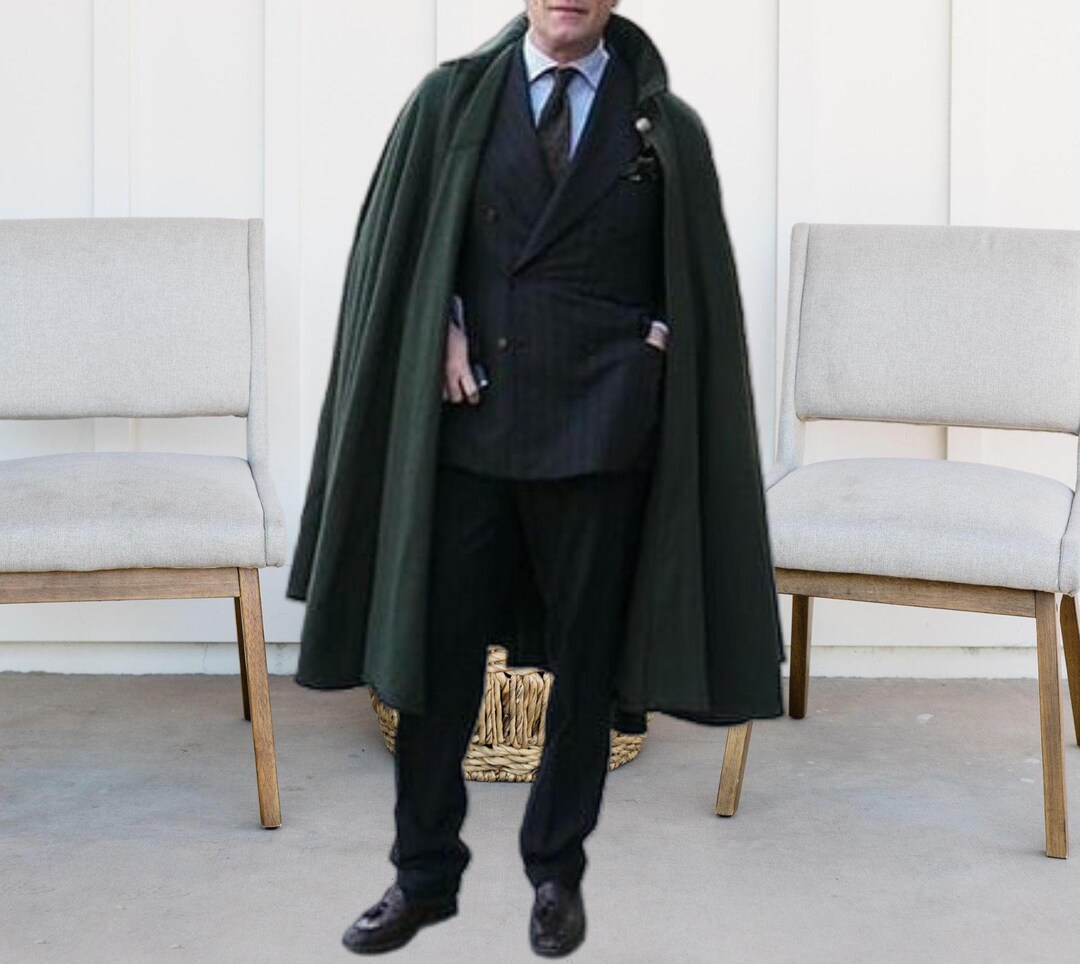 Men's Premium Wool Cape Coat Classic Sophistication With a Modern Twist ...