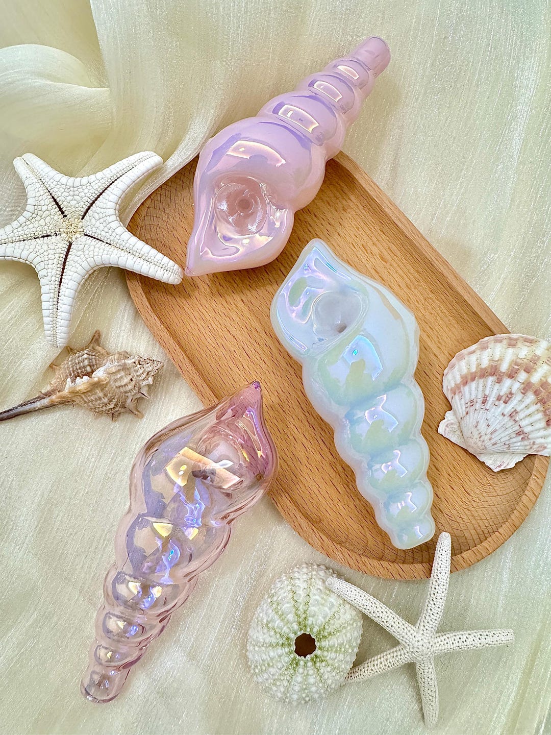 4.5 Inch Clear Pink Shell Pipe,cute Girly Bowl,pocket Glass Pipe,spoon ...