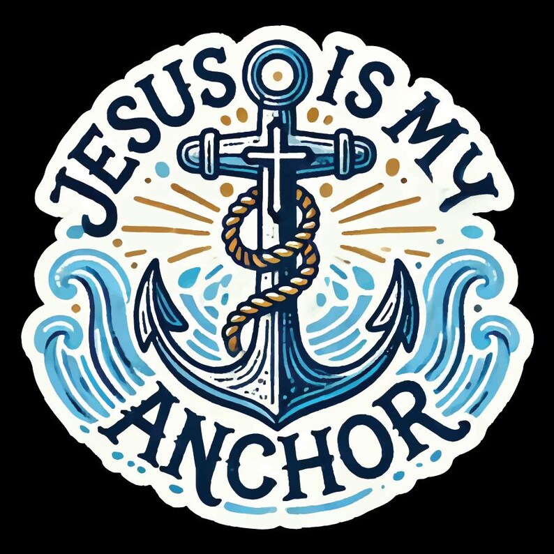 Jesus is My Anchor Religious Christian Sticker - Etsy
