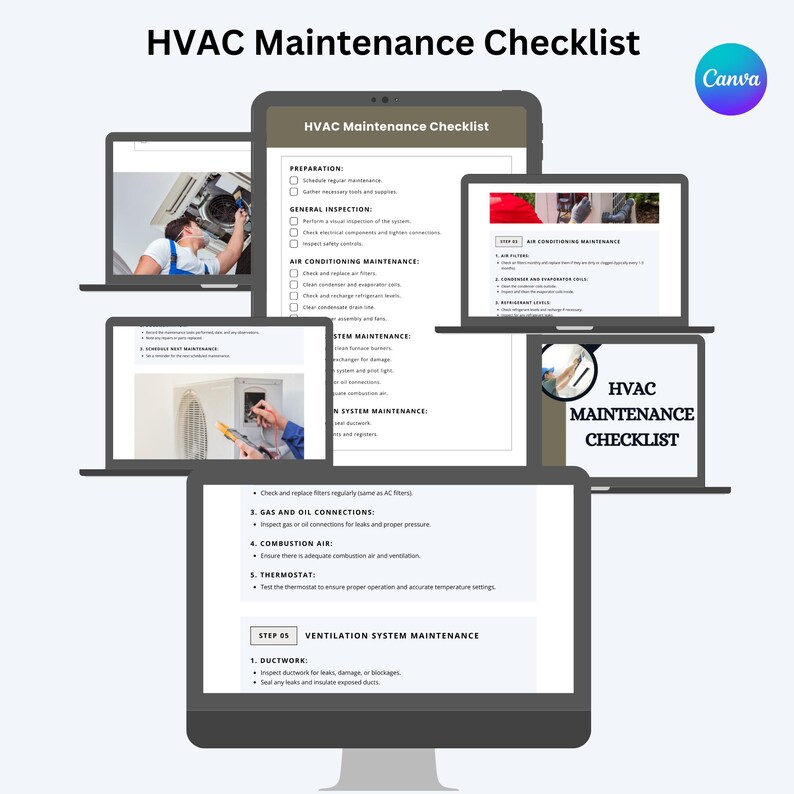 Hvac Maintenance Checklist, Ventilation System Maintenance List, Home ...