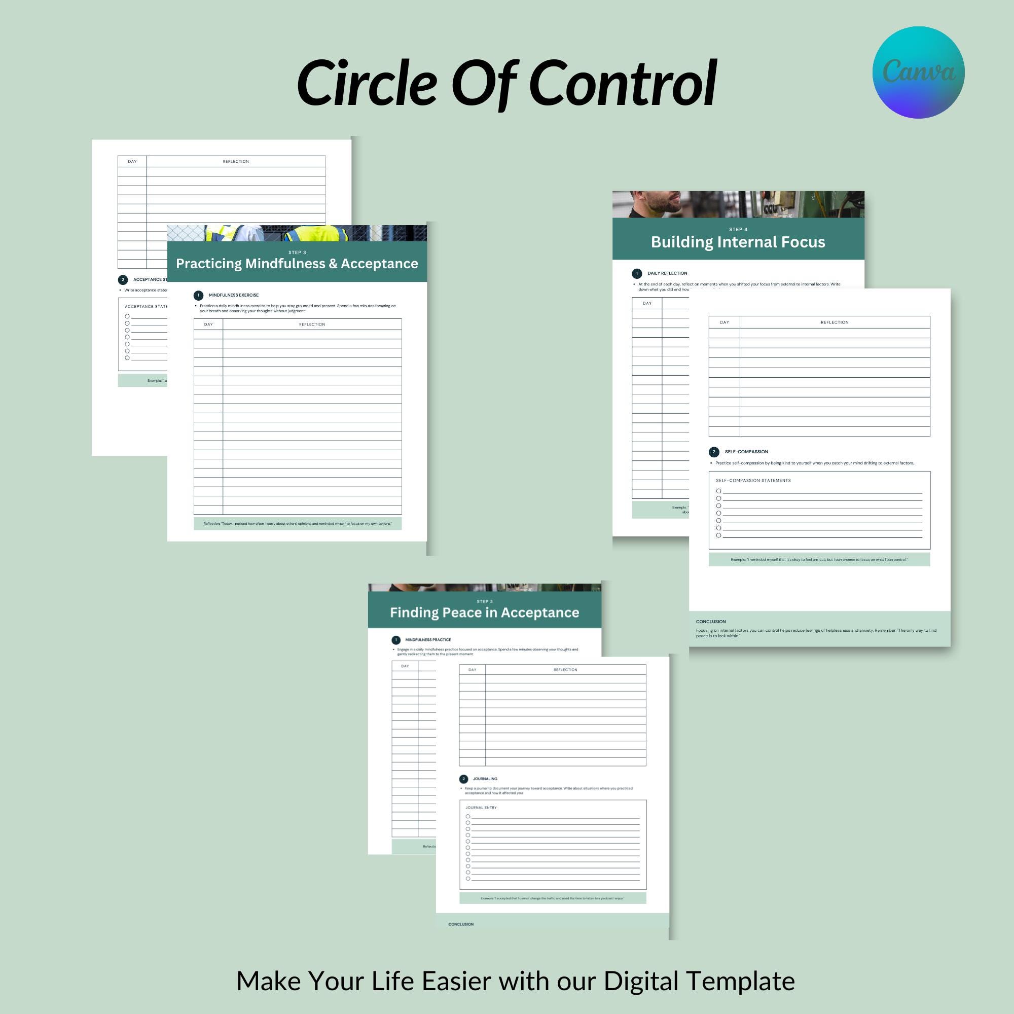 Circle of Control Worksheet, Printable Zones of Regulation Worksheet ...