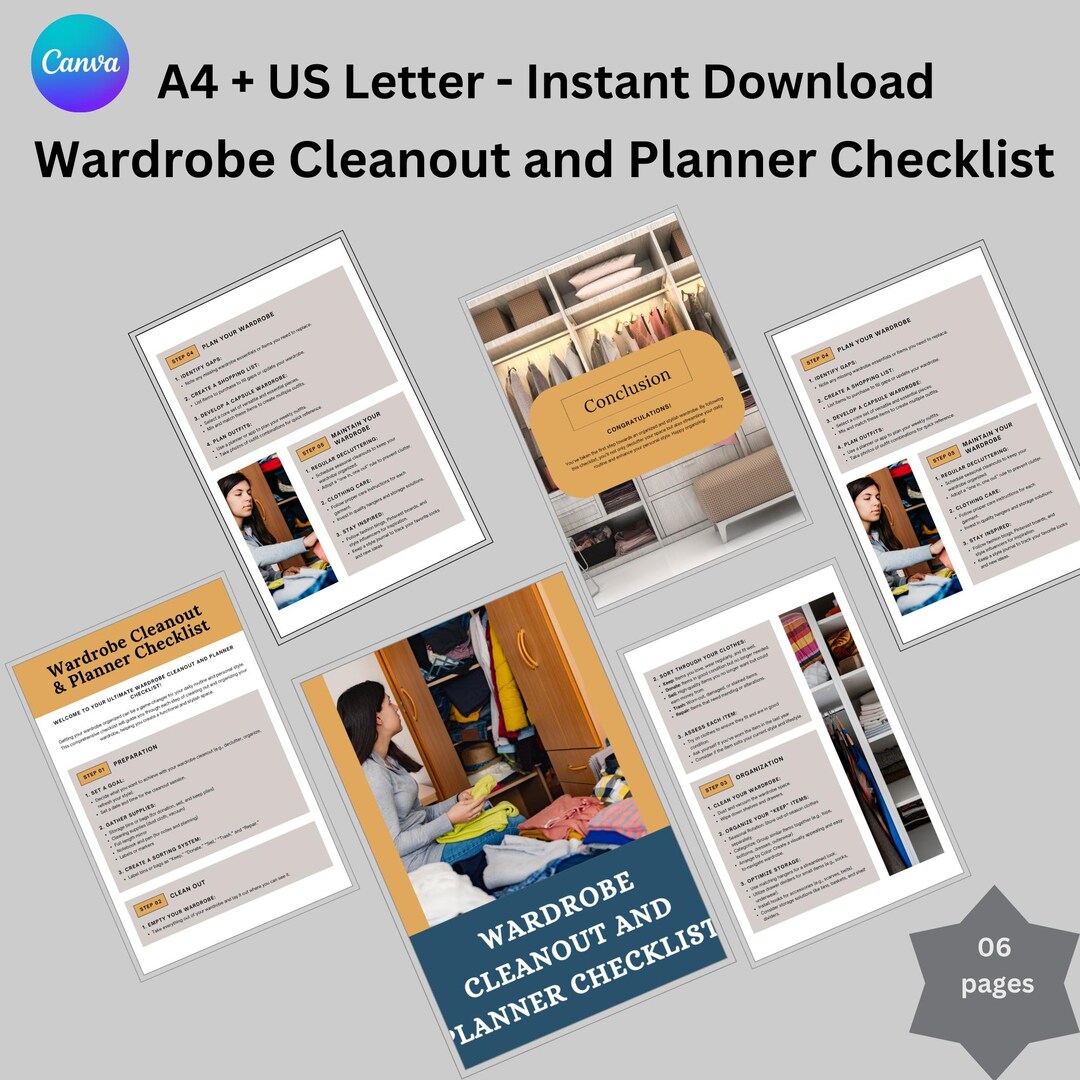 Wardrobe Planner, Wardrobe Cleanout Checklist, Capsule Wardrobe ...