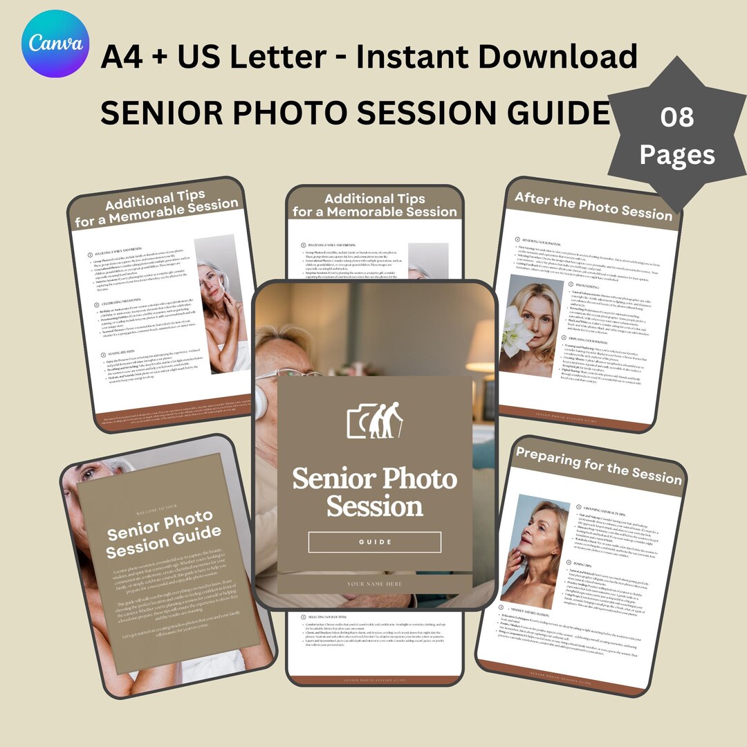 Senior Photo Session Guide, Senior Portraits Photography Template ...