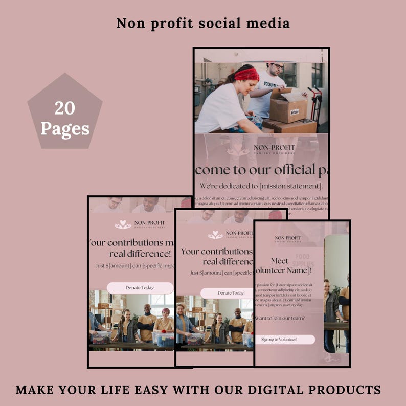 Non Profit Instagram Template, Fundraising Social Media Post, Pick a ...
