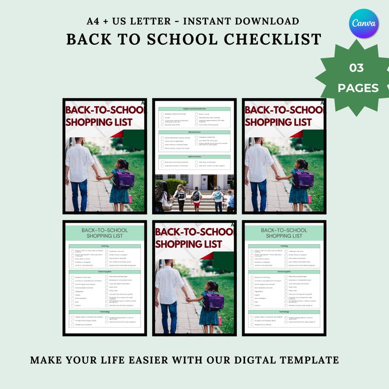 School Day Checklist - Etsy