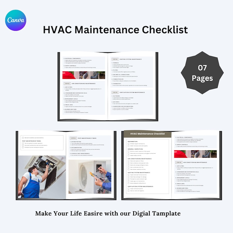 Hvac Maintenance Checklist, Ventilation System Maintenance List, Home ...