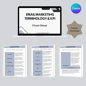 Email Marketing Kpi Cheat Sheet, Marketing Campaign Tracker, Digital Marketing Sales Tracker ...