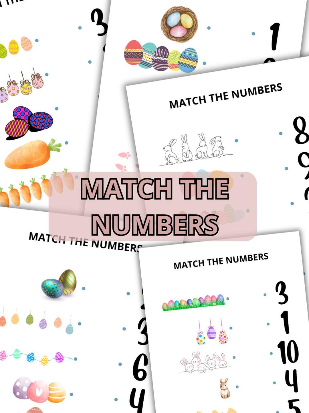 Easter Math Printable for Kids | Count and Match Numbers 1-10 ...