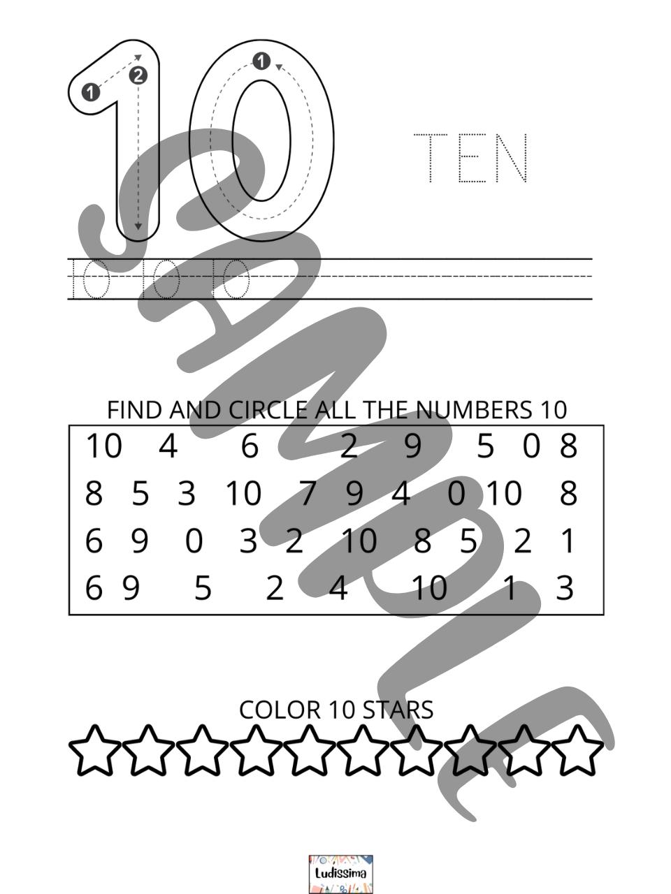 Learn Numbers 1-10 Printable | Number Tracing Worksheets | Counting ...