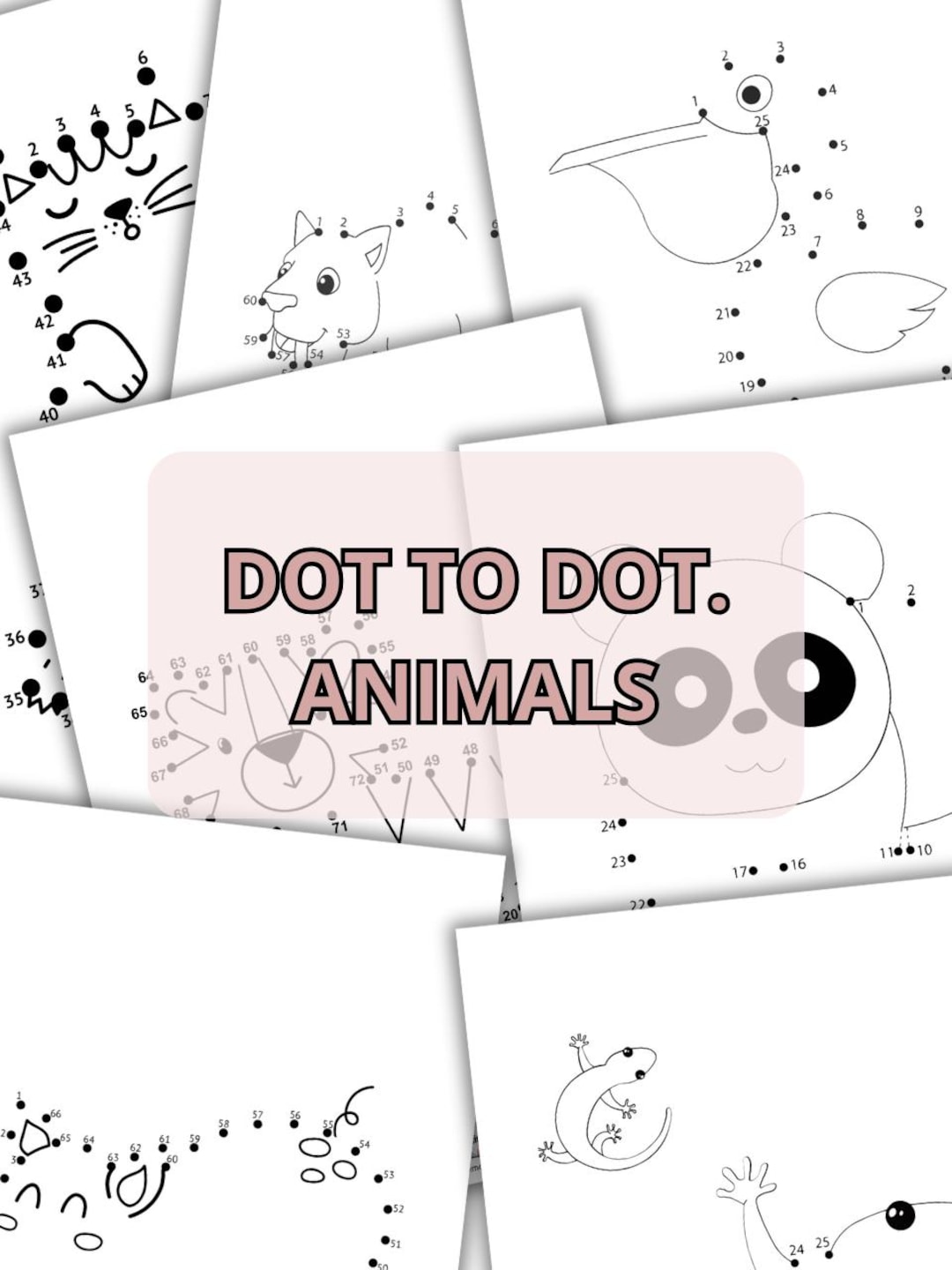 Animal Dot to Dot Worksheets for Kids – 20 Printable Connect the Dots ...
