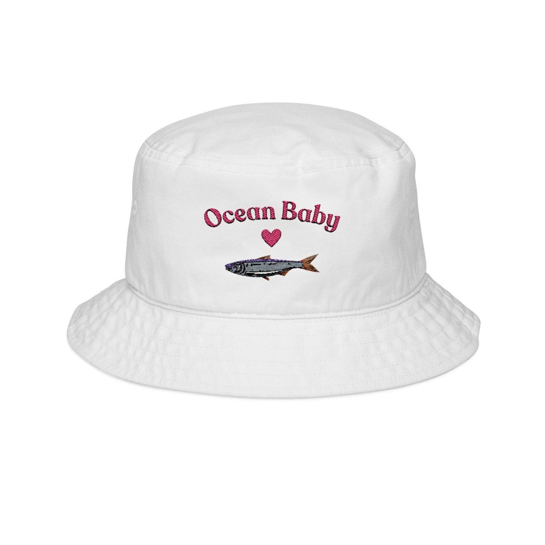 Ocean Baby Embroidered Bucket Hat, Summer Accessory, Beach Hat, Gift ...